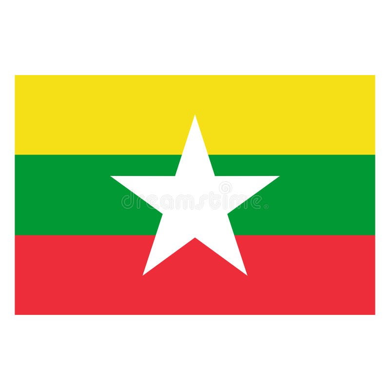 Myanmar Flags on Frame Wood, Label Stock Vector - Illustration of ...