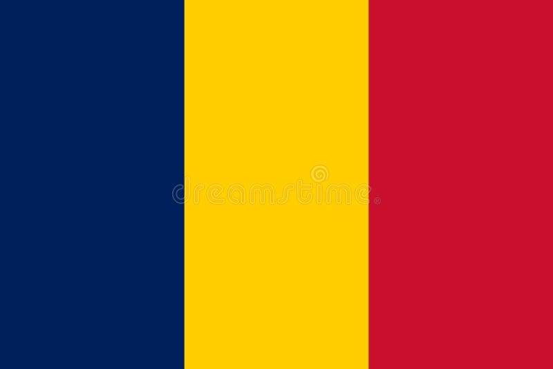 Flag of Chad, the National Symbol Stock Vector - Illustration of ...