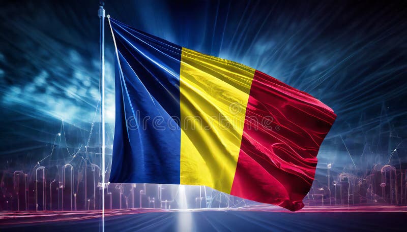 Flag of Chad stock illustration. Illustration of freedom - 299878537