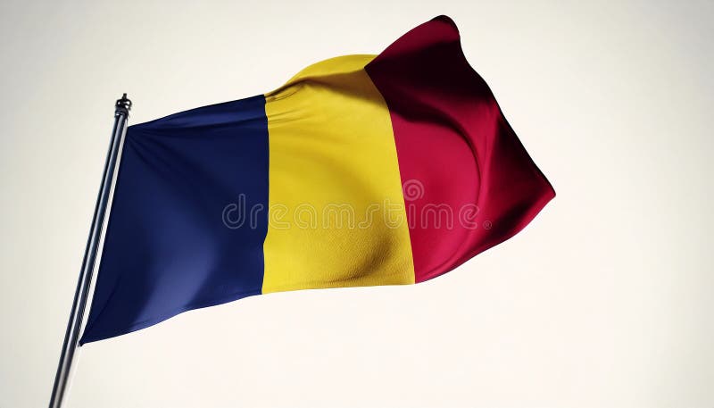 Flag of Chad stock photo. Image of waving, colorful - 299879120