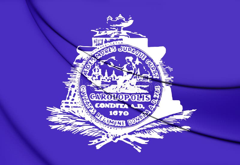 Flag of Charleston City South Carolina, USA. Stock Illustration ...
