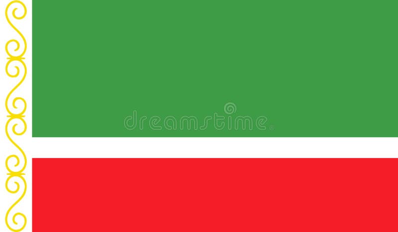 FLAG of the CHECHEN REPUBLIC Stock Illustration - Illustration of ...