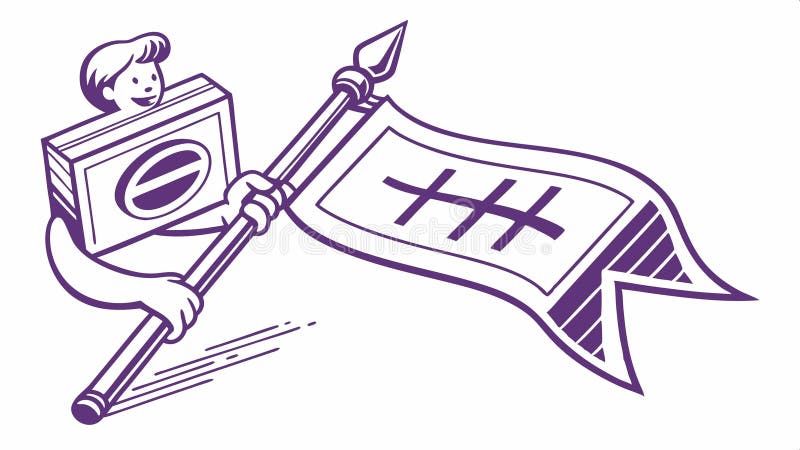 Flag with Checkmark Illustration, Success and Achievement Themed ...