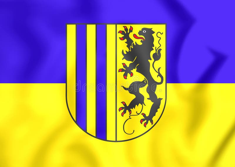 Flag of Chemnitz Saxony, Germany. Stock Illustration - Illustration of ...