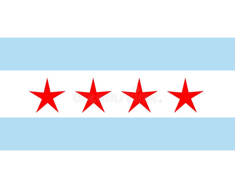 Flag of Chicago As Vector Illustration Stock Vector - Illustration of ...