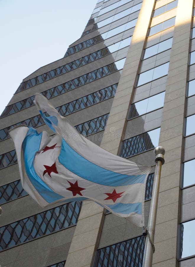 Flag of Chicago stock image. Image of building, commercial - 83684907