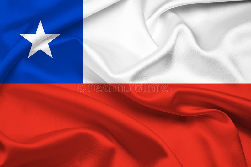 Flag of Chile, Chile Flag, National Flag of Chile. Fabric and Texture ...
