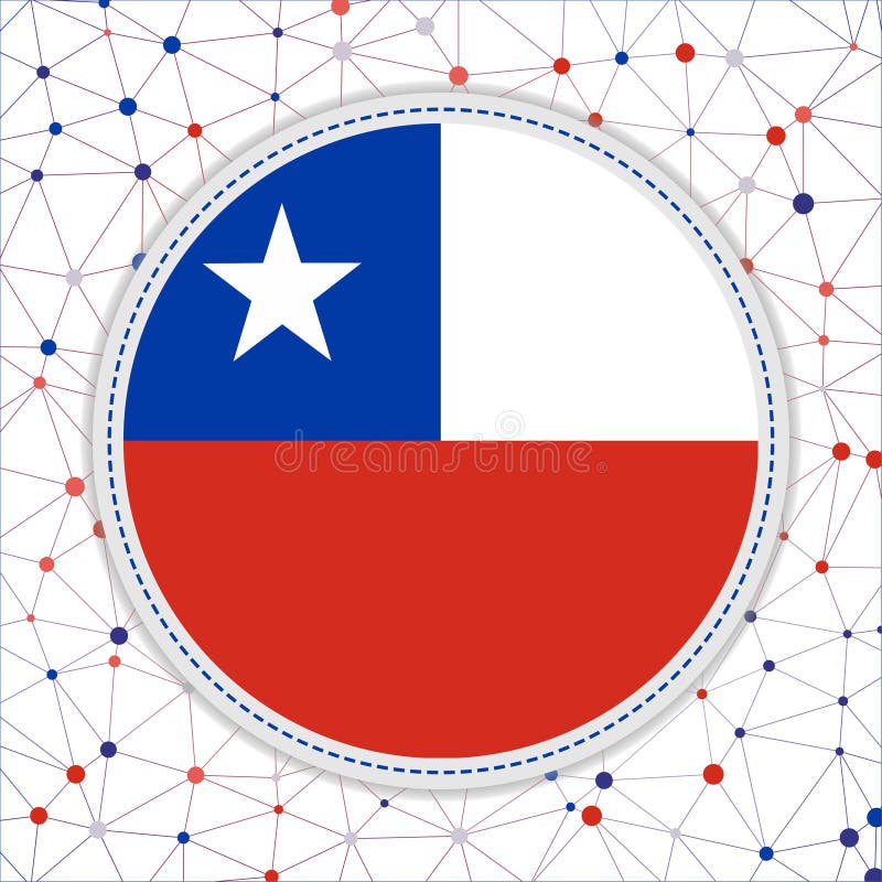 Chile network map. stock vector. Illustration of grid - 92403697