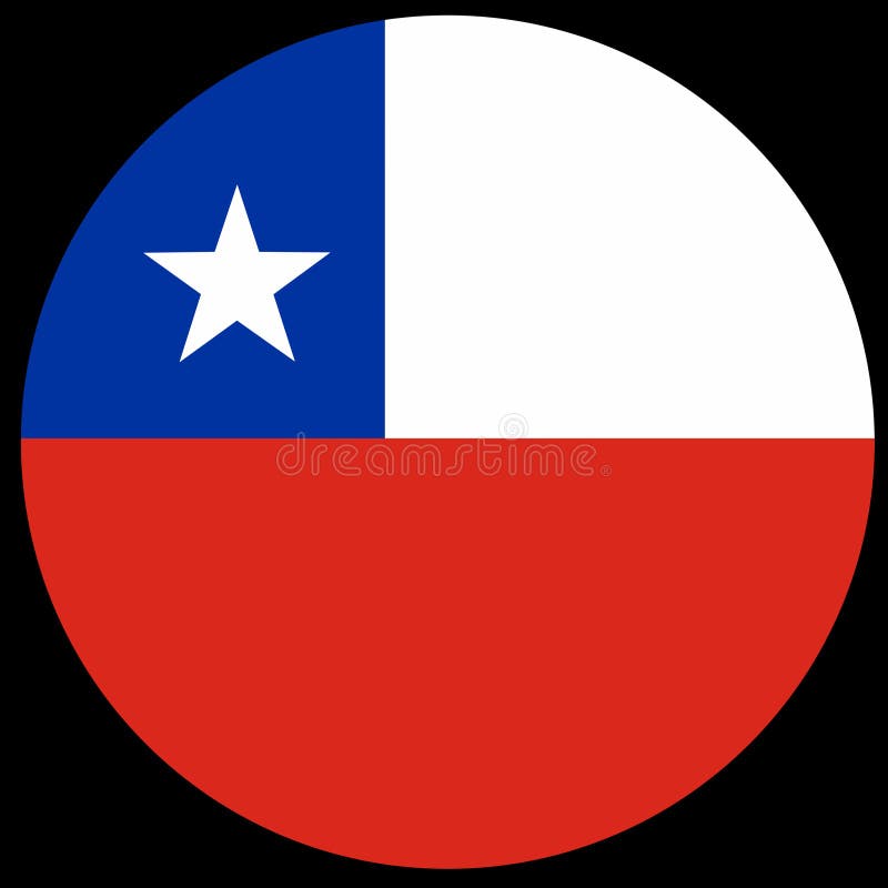 Flag of Chile Round. PNG File Available Stock Image - Illustration of ...