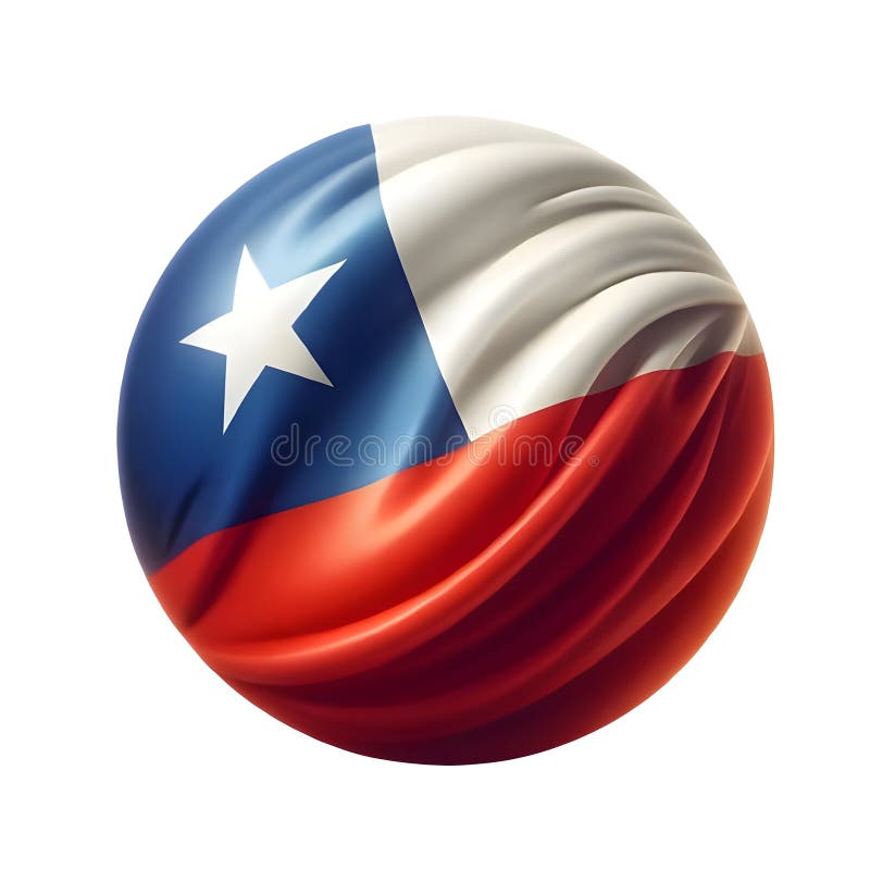Flag of Chile in Round Shape Stock Photo - Illustration of player ...