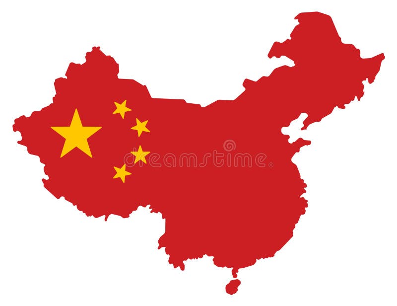 Flag of China, China Country Silhouette Stock Illustration ...