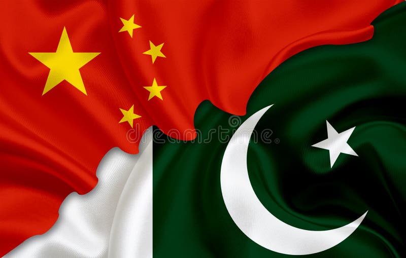 China and Pakistan - Two Half Flags Together Stock Illustration ...