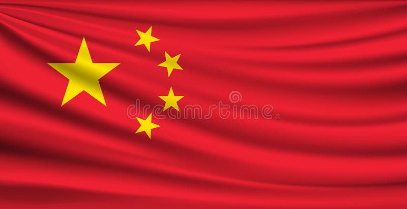 China Flag red yellow asia stock illustration. Illustration of homeland ...