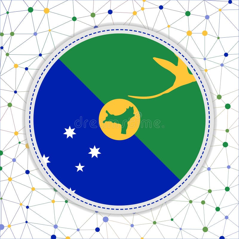 Flag of Christmas Island with Network Background. Stock Vector ...