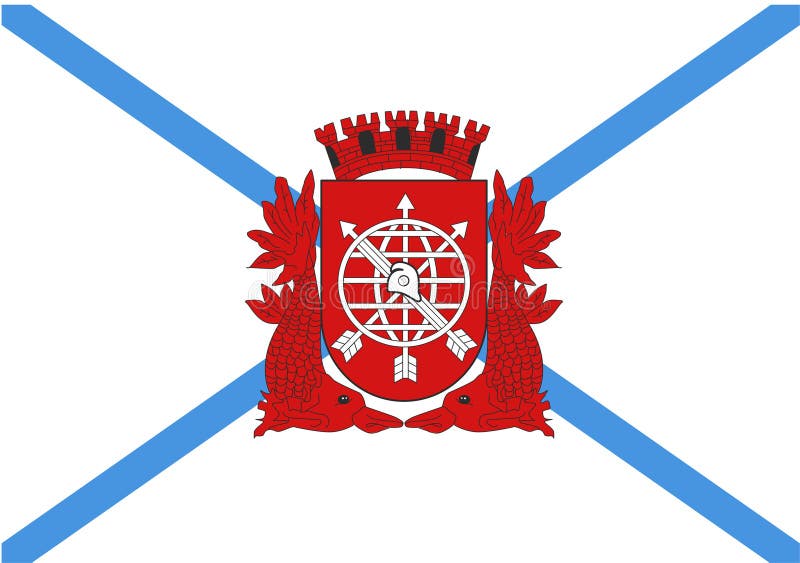 Flag of Cidade De Rio De Janeiro Stock Illustration - Illustration of ...