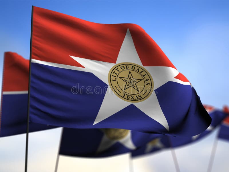 Map of the City of Dallas, Texas, USA Stock Illustration - Illustration ...