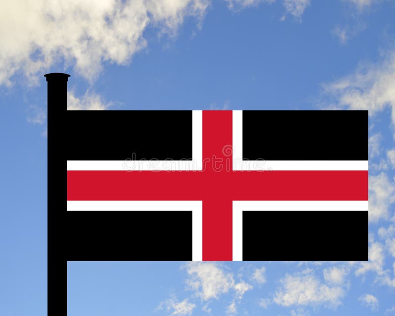 Flag of the City of Durham stock vector. Illustration of england ...