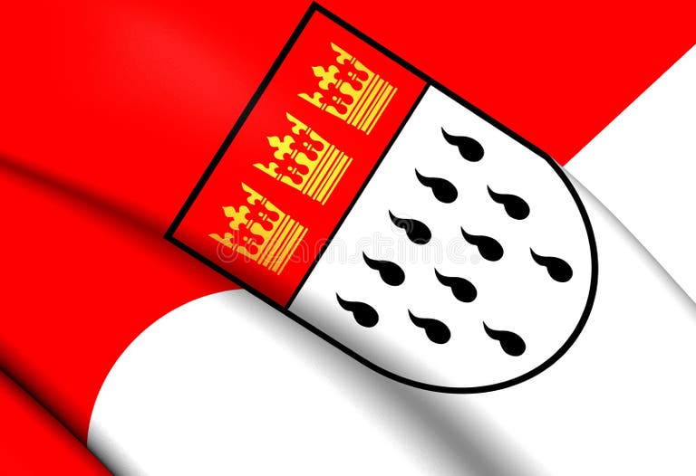 Flag of Cologne, Germany. stock illustration. Illustration of fahne ...