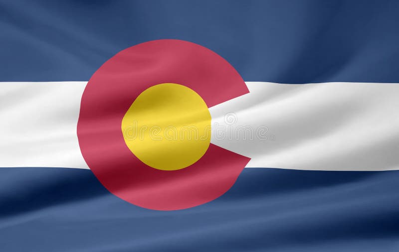 Denver with Colorado flag stock vector. Illustration of denver - 4649347