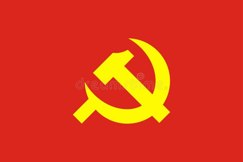 Flag of the Communist Party Stock Vector - Illustration of nation ...