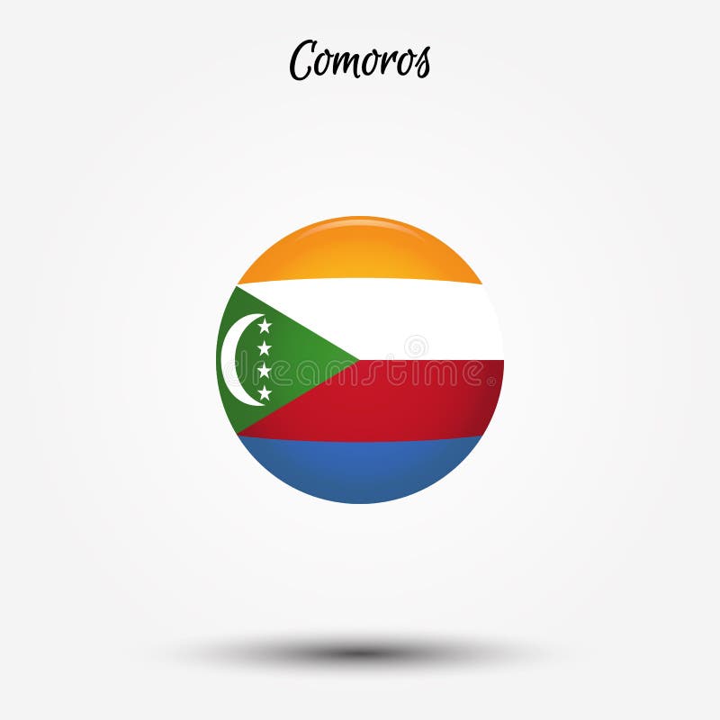 Flag of Comoros icon stock illustration. Illustration of language ...
