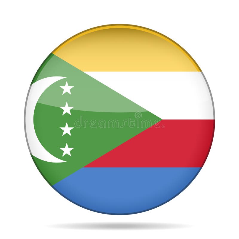 The flag of Comoro islands stock vector. Illustration of design - 107619320