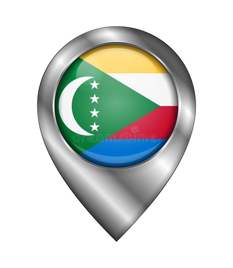 Flag of Comoros. Vector Sign and Icon. Location Symbol Shape Stock ...