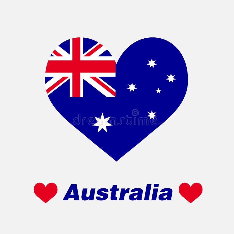 The heart of Australia stock vector. Illustration of symbol - 114961248