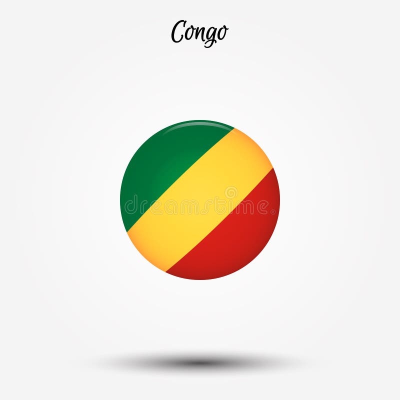 Flag of Congo icon stock illustration. Illustration of business - 116623080