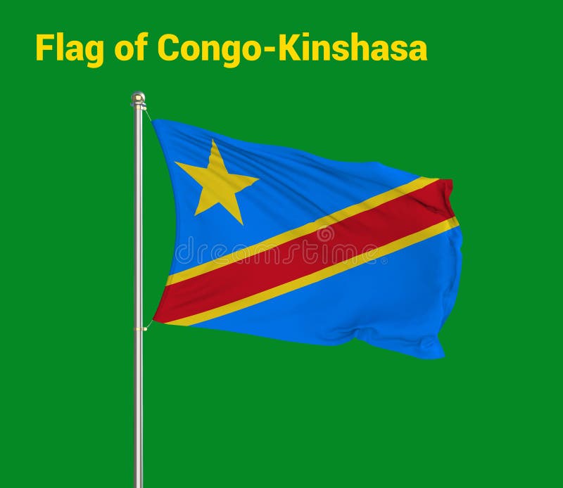 Flag Of Congo Kinshasa Congo Kinshasa Flag National Flag Of Congo