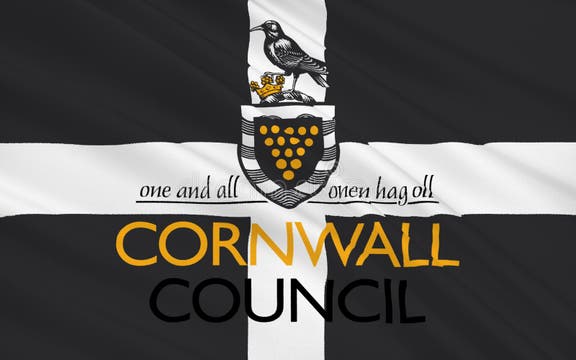 Flag of Cornwall County, England Stock Illustration - Illustration of ...