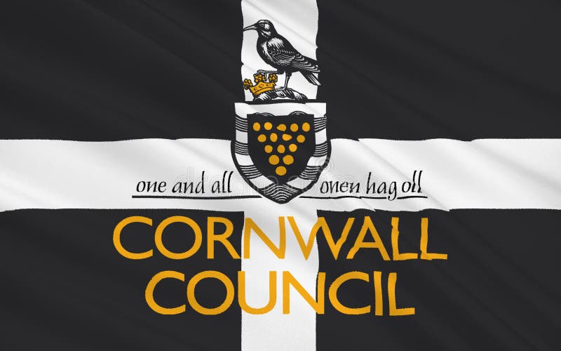 Cornwall County flag, UK stock illustration. Illustration of england ...