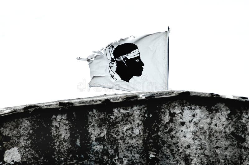 Flag of Corsica stock photo. Image of moor, flying, castle - 17536722
