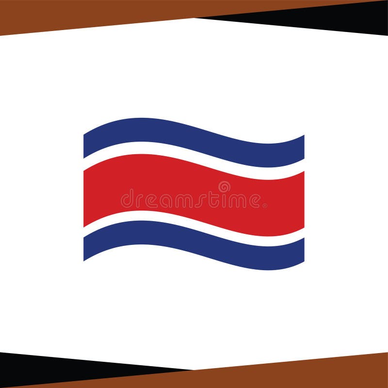 Flag of Costa Rica Logo Icon Stock Vector - Illustration of freedom ...