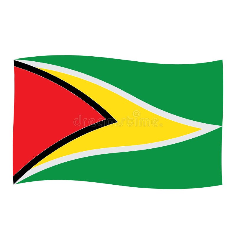 Flag of the Country of Guyana Stock Vector - Illustration of vector ...