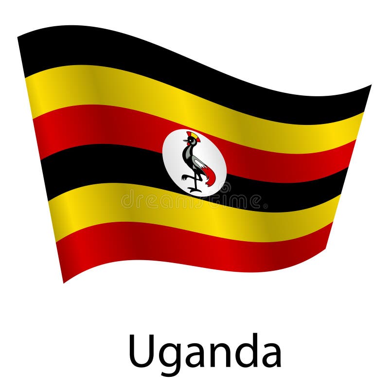 Flag of the Country Uganda on a White Background Stock Illustration ...