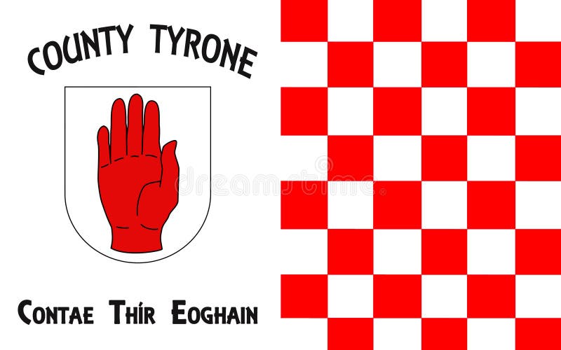 Flag of County Tyrone is a County in Ireland Stock Illustration ...