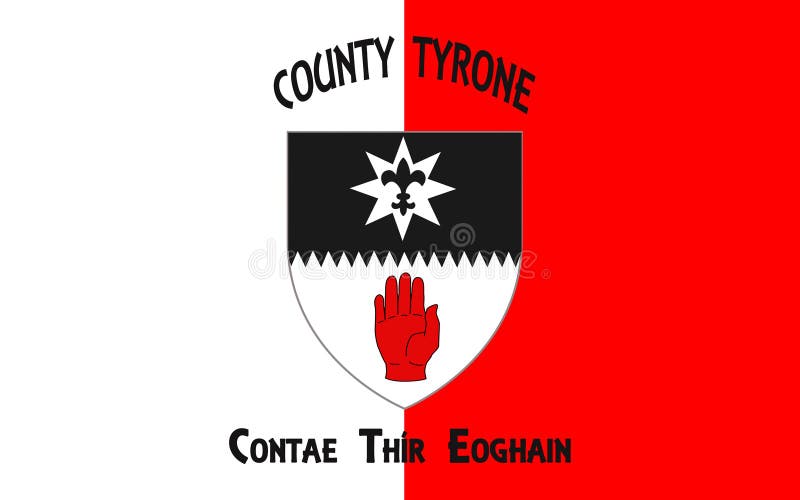Flag of County Tyrone is a County in Ireland Stock Illustration ...