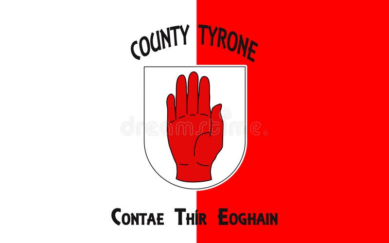 Flag of County Tyrone is a County in Ireland Stock Illustration ...