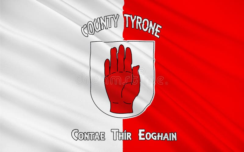 Flag of County Tyrone is a County in Ireland Stock Illustration ...