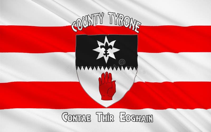 Flag of County Tyrone is a County in Ireland Stock Illustration ...