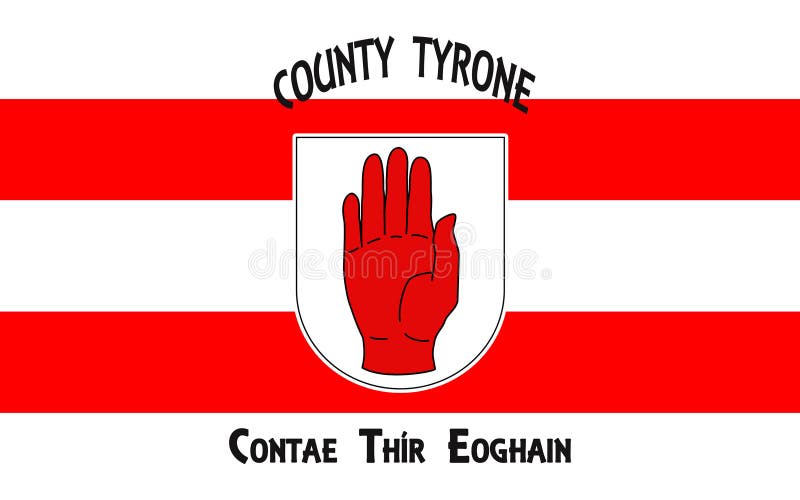 Flag of County Tyrone is a County in Ireland Stock Illustration ...