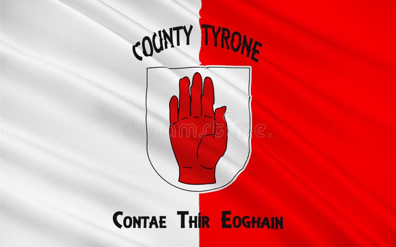 Flag of County Tyrone is a County in Ireland Stock Illustration ...