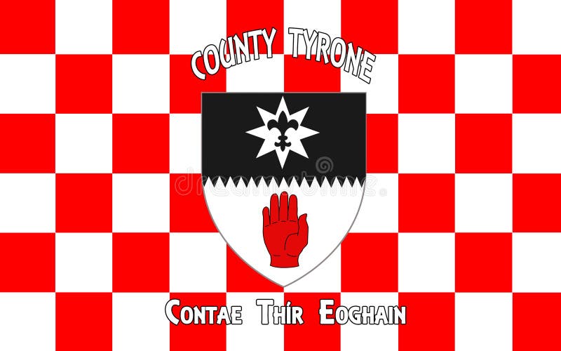 Flag of County Tyrone is a County in Ireland Stock Photo - Image of ...