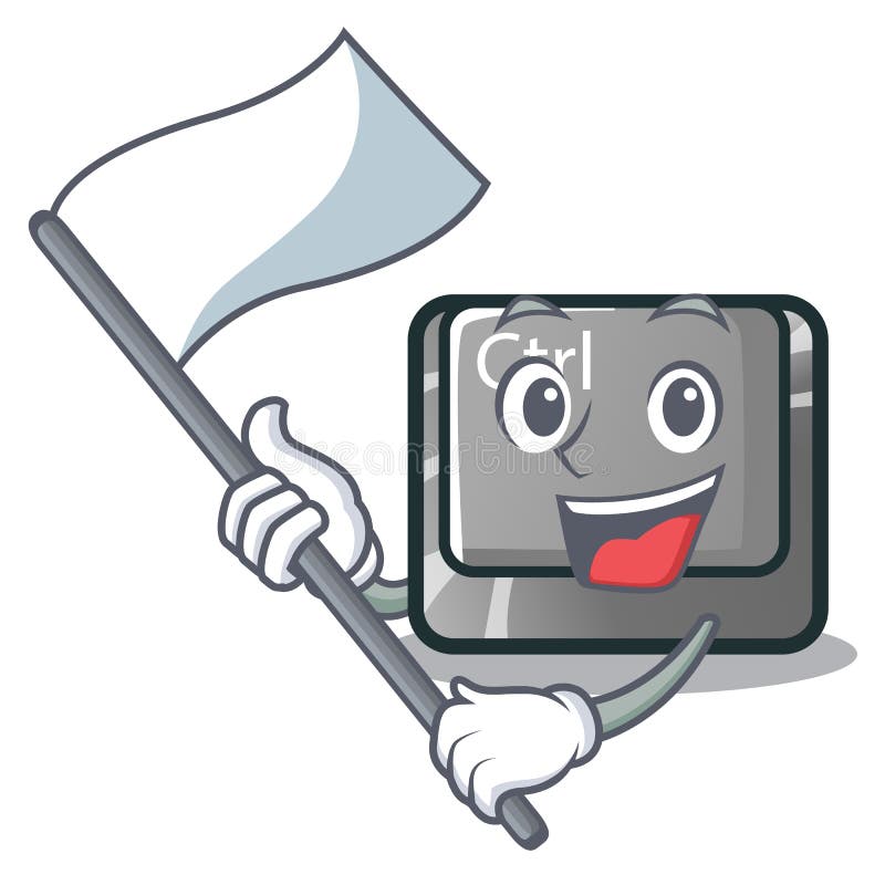 With Flag Ctrl Button on the Cartoon Keyboard Stock Vector ...