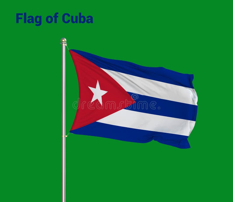 Flag of Cuba, Cuba Flag, National Flag of Cuba. Pole Flag of Cuba Stock ...