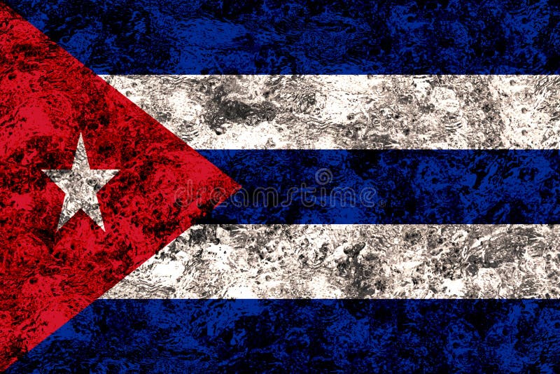 Flag of Cuba with Texture. Template for Design Stock Illustration ...