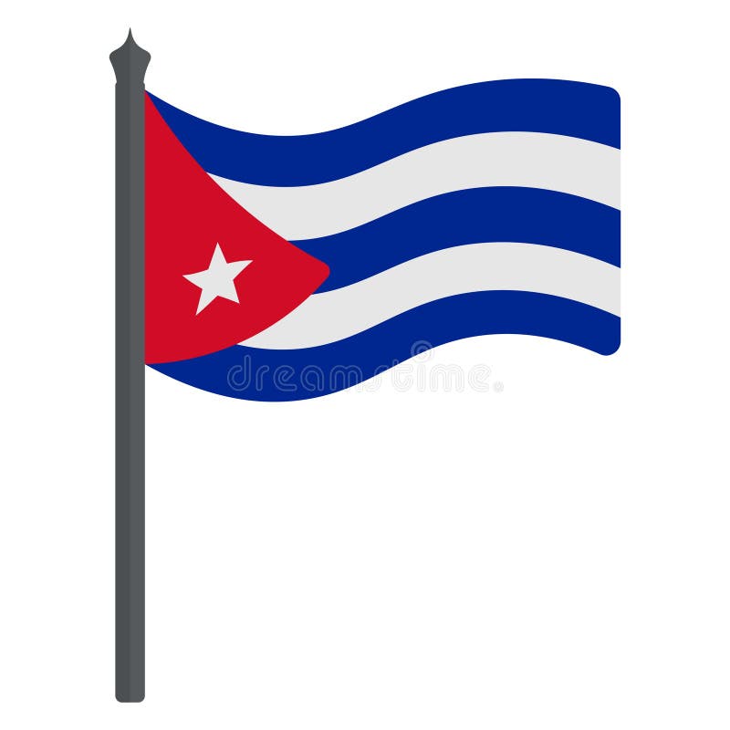 Flag of Cuba. Vector Illustration. the Fabric Canvas is Decorated with ...