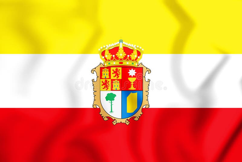 Flag of Cuenca Province, Spain. 3D Illustration Stock Illustration ...