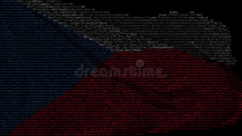 Flag of the Czech Republic Made of Computer Code, 3d Rendering Stock ...